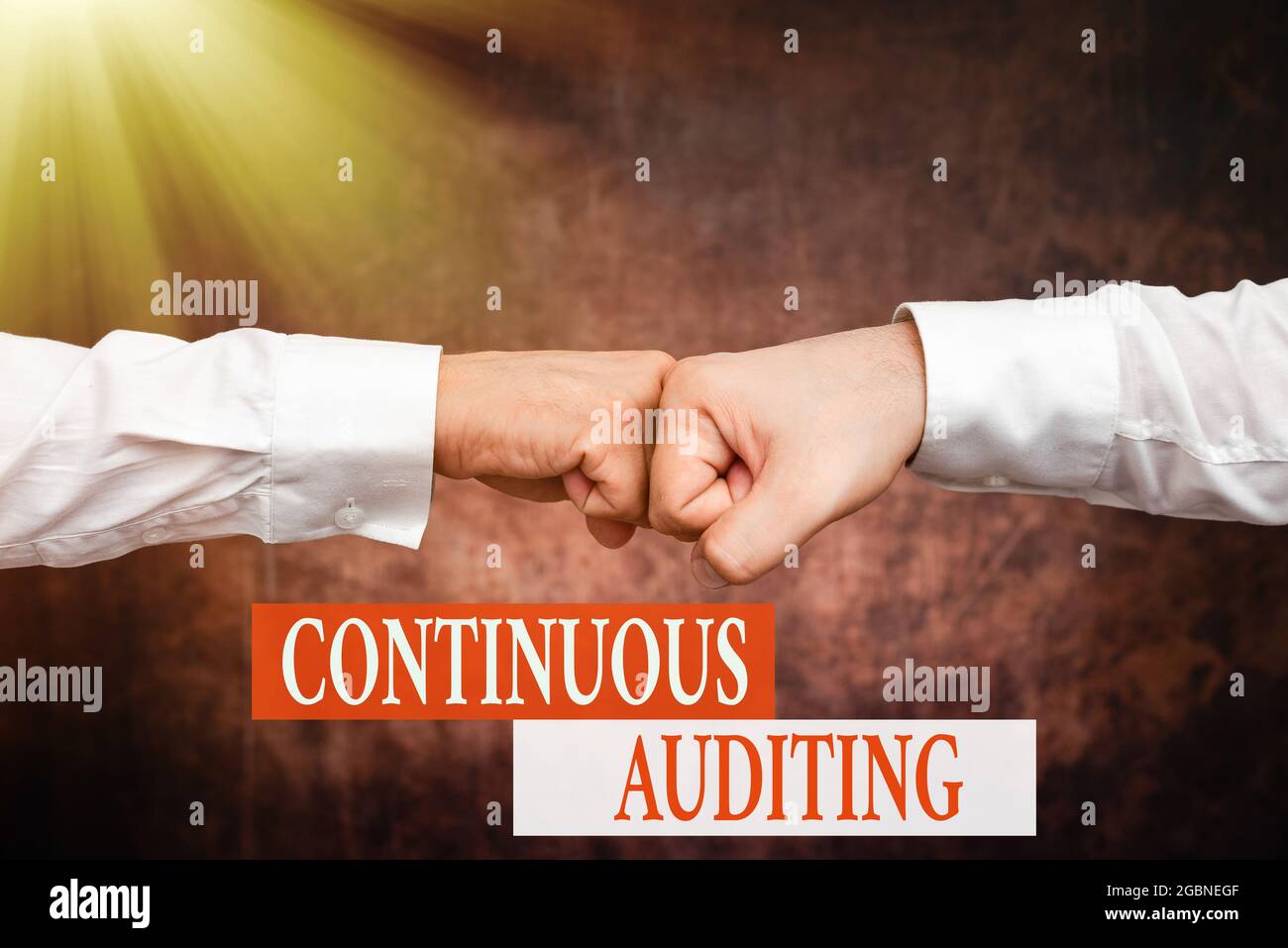 Text showing inspiration Continuous Auditing. Business showcase ...