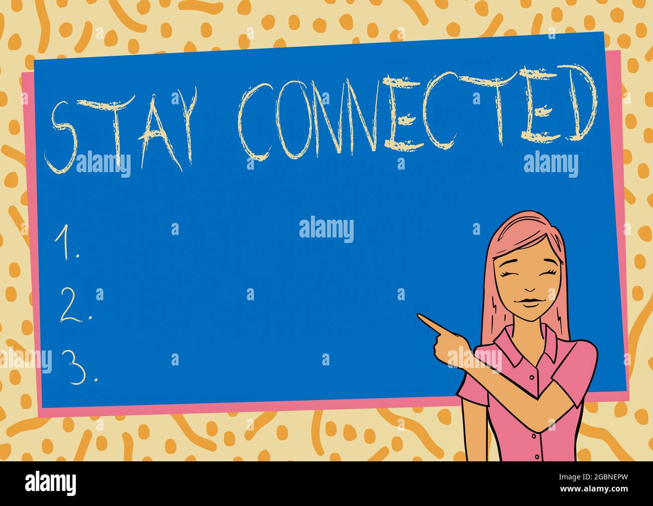 Sign displaying Stay Connected. Business idea to remain having social ...