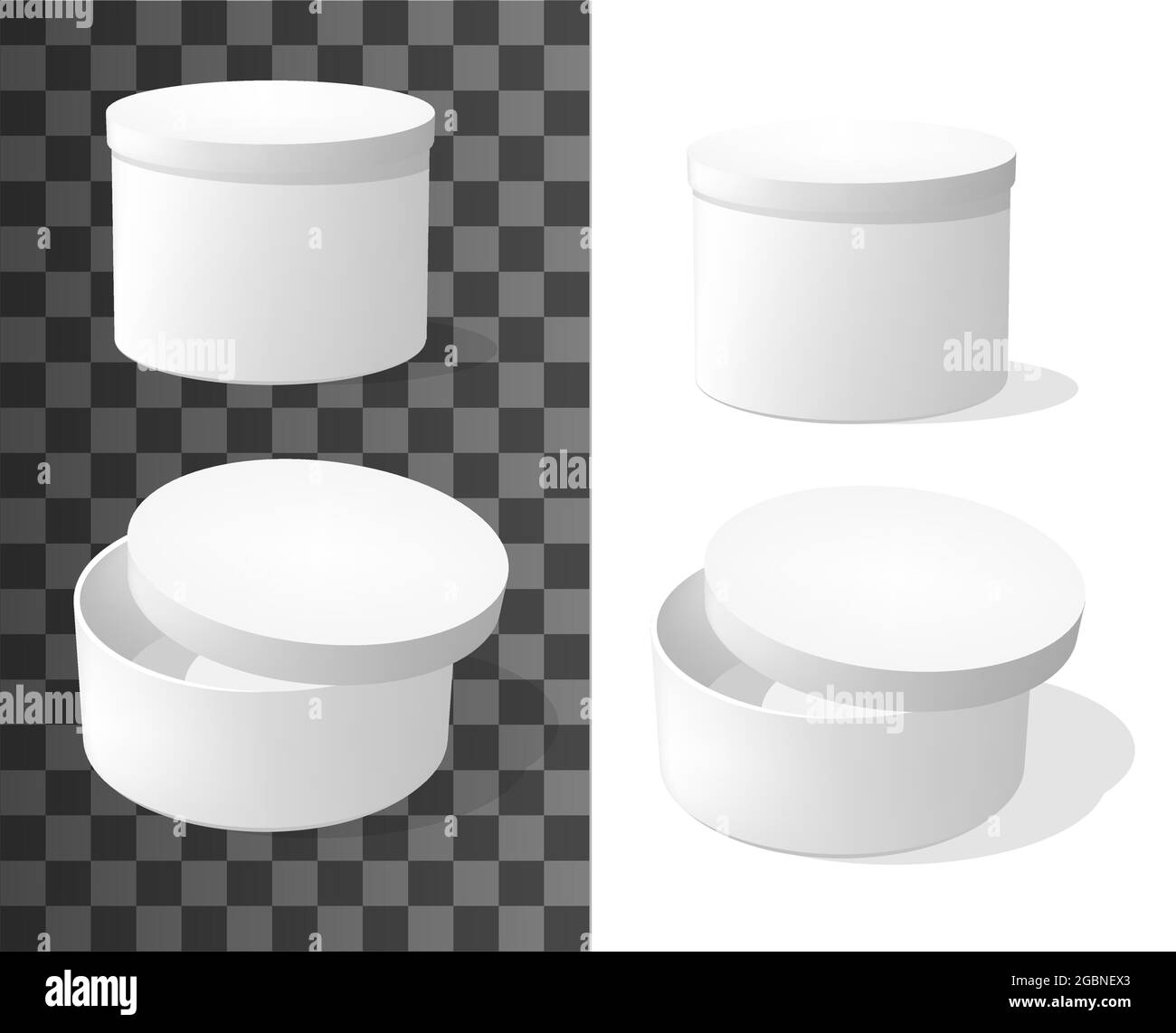 White vector giftbox realistic Black and White Stock Photos & Images ...