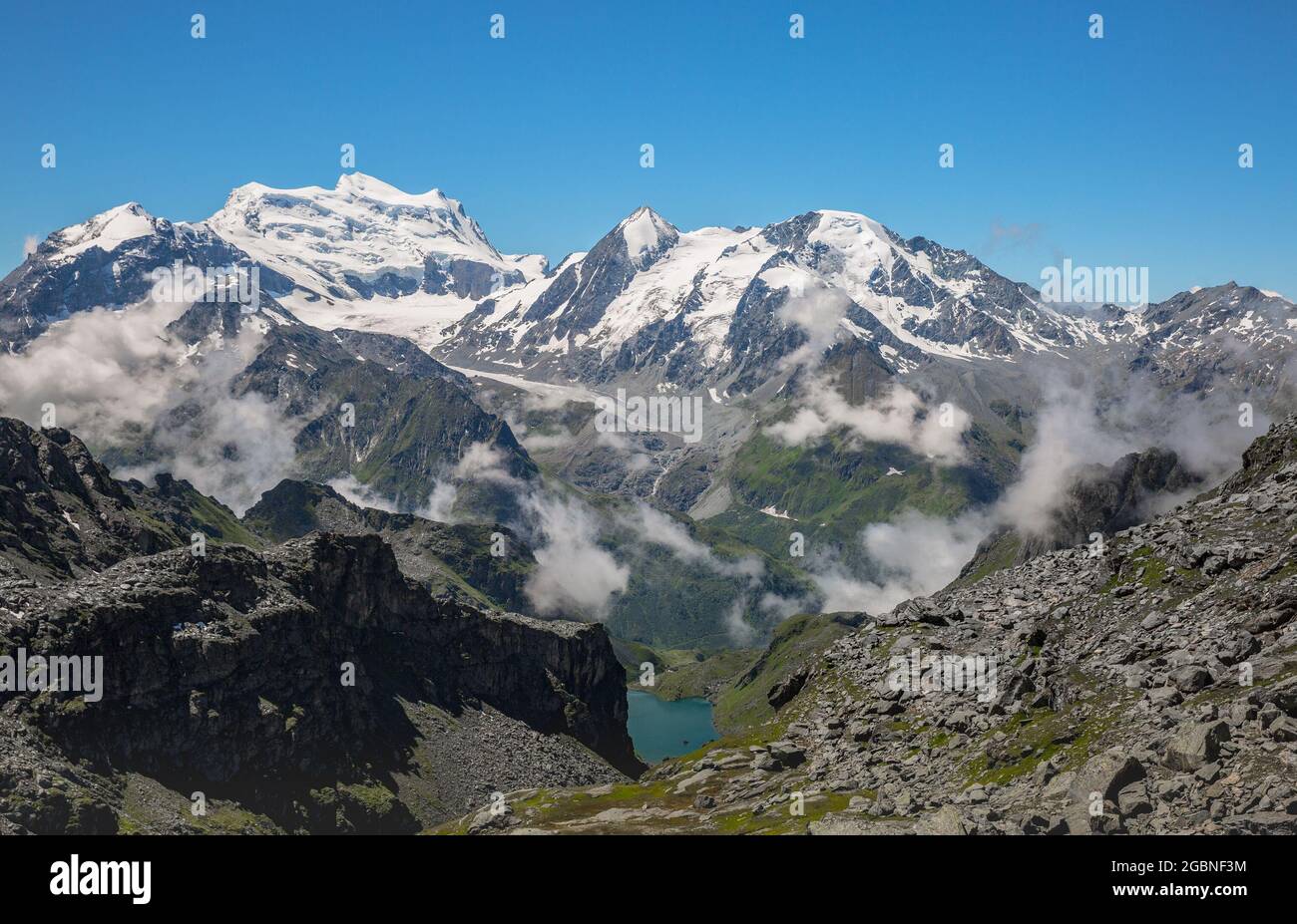 Switzerland Trekking the Haute Route Trail Stock Photo - Alamy