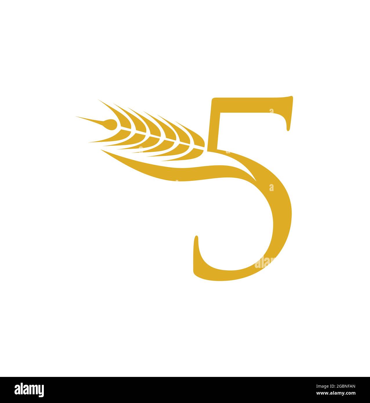 Number 5 vector vectors hi-res stock photography and images - Alamy