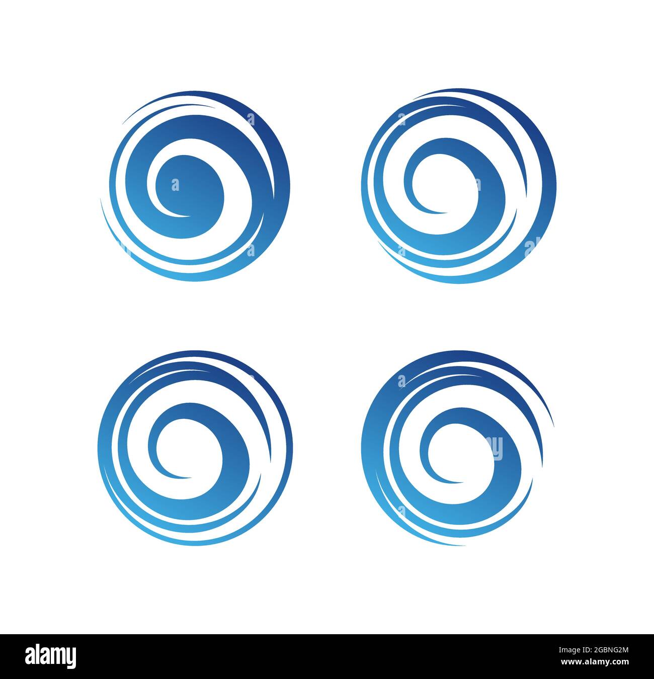 A Vector Illustration of Circle Wave Logo Sign Stock Vector Image & Art ...