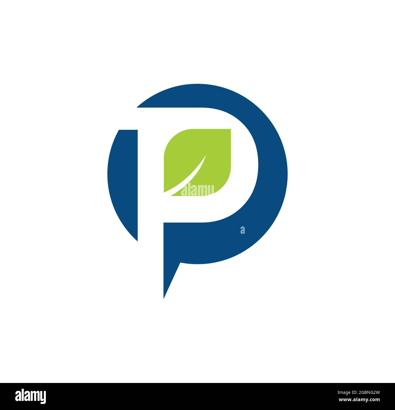 A vector Illustration of Leaf Monogram Initial Letter P Stock Vector ...