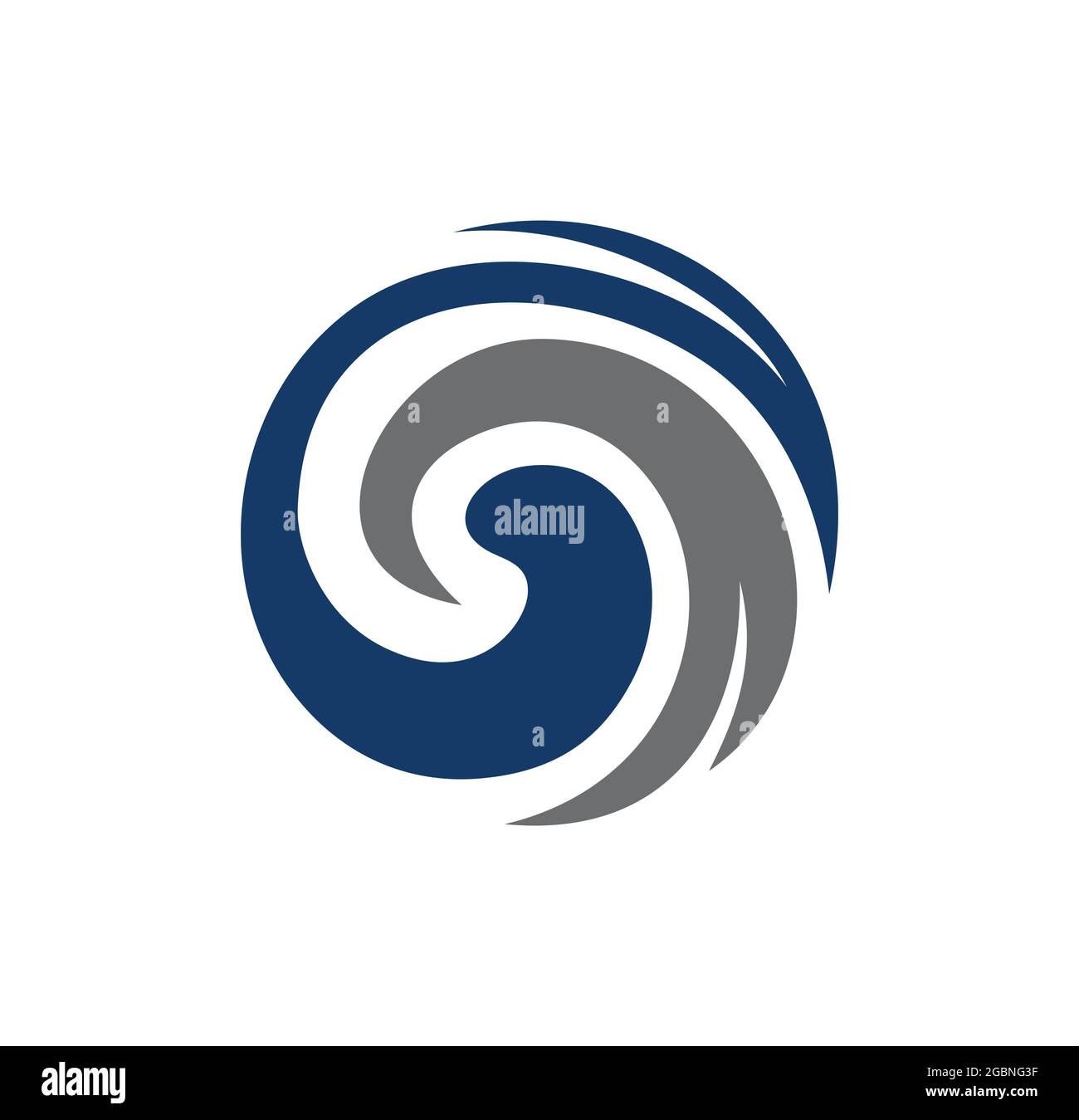 A Vector Illustration of Circle Wave Logo Sign Stock Vector Image & Art ...