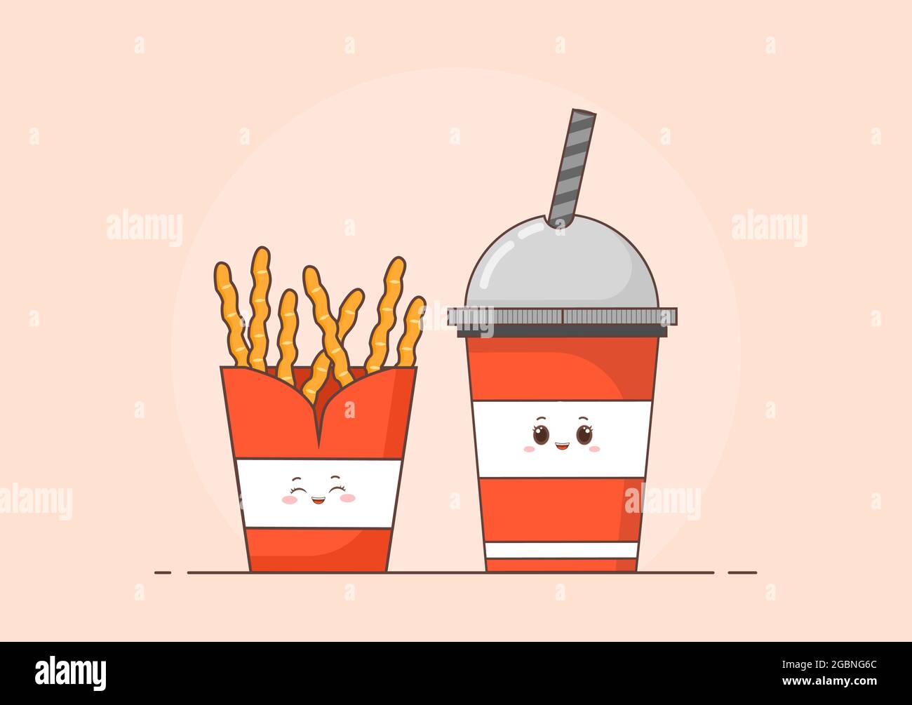 Hamburger menu fries cola Stock Vector Images - Alamy