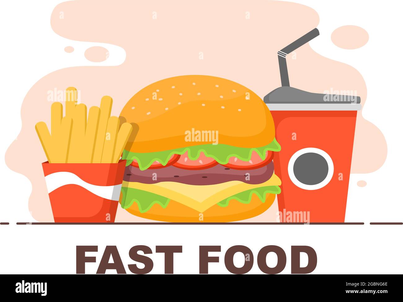 Cute burger french fries Cut Out Stock Images & Pictures - Alamy