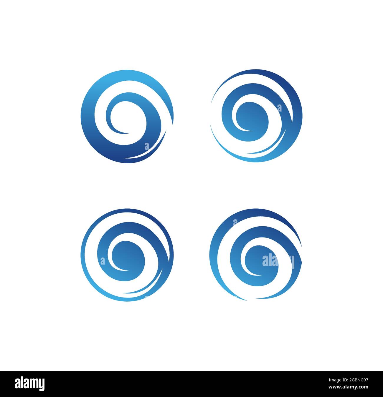A Vector Illustration of Circle Wave Logo Sign Stock Vector Image & Art ...