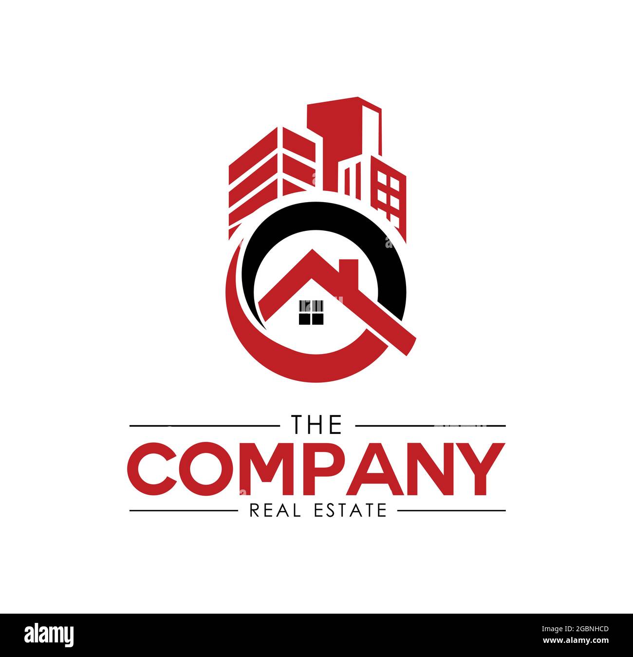 A Vector Illustration of Circle Real Estate Company Logo Stock Vector ...