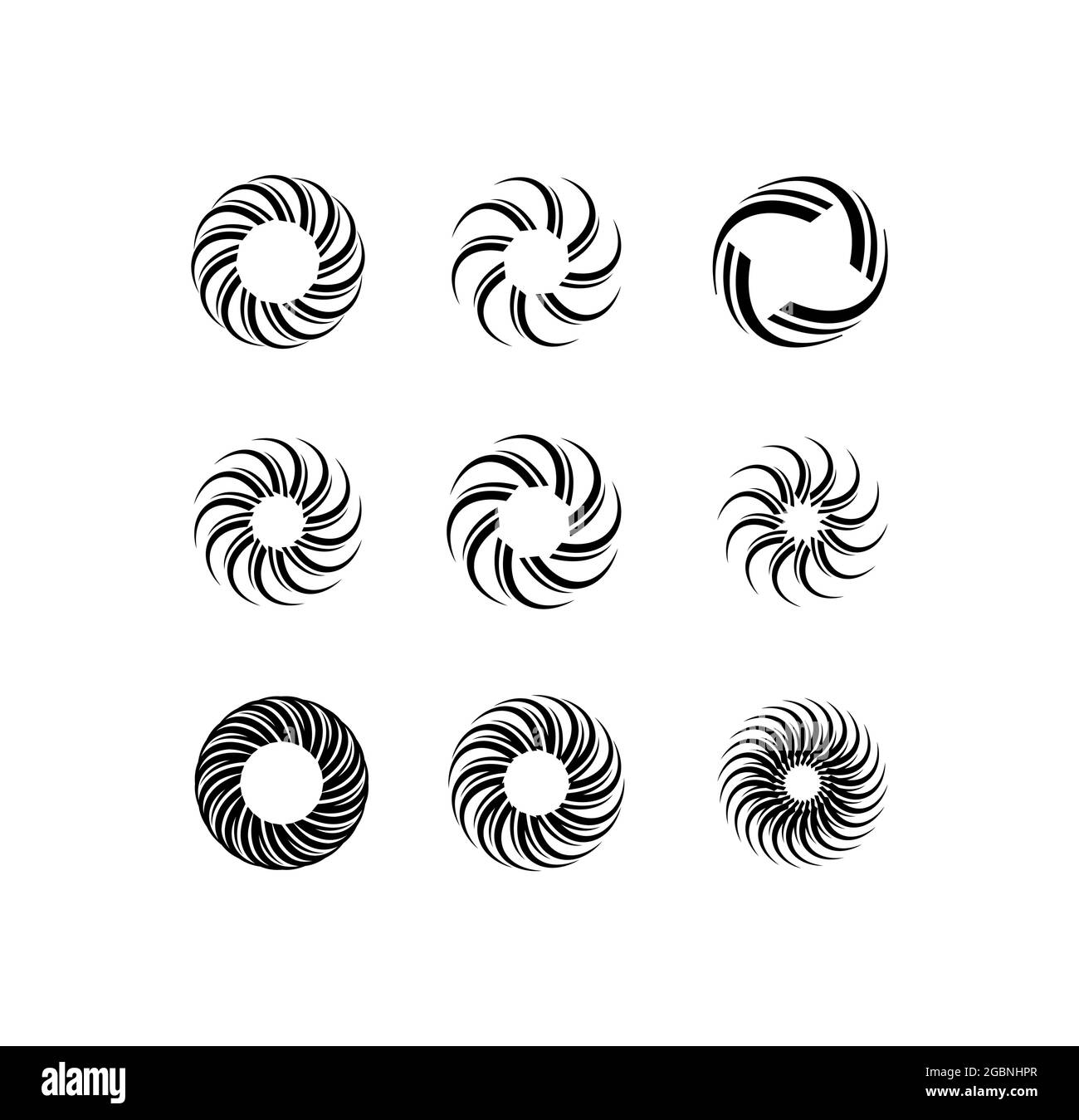 A Vector Illustration of Swirl Circle Rotating Sign Stock Vector Image ...