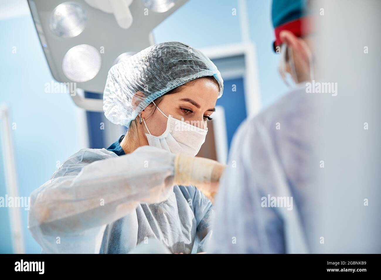 Surgeon at work in the operating room modern equipment in the operating ...