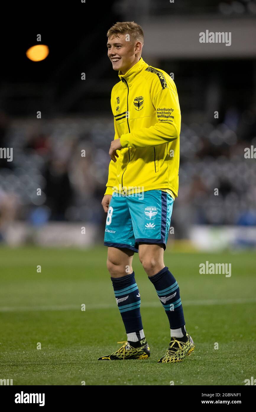 Ben Waine of Wellington Phoenix smiles in the warm up Credit: Damian ...