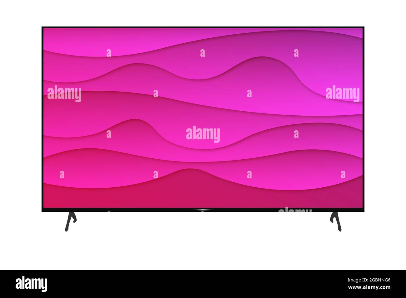 Illustration of ultra high definition monitor isolated on a white ...