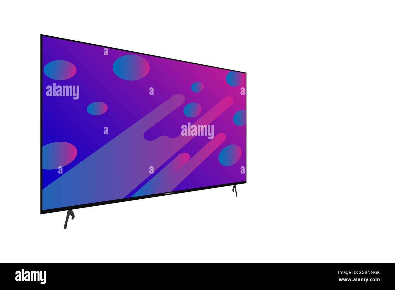 Illustration of ultra high definition monitor isolated on a white ...