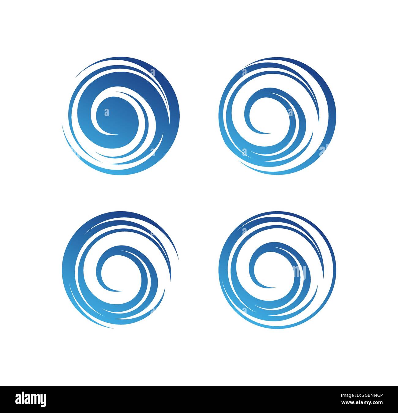 A Vector IUllustration of Circle Wave Logo Sign Stock Vector Image ...