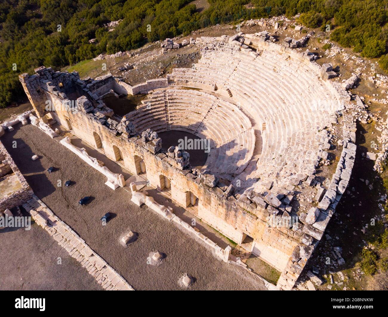 Aerial view of ancient Odeon ruins of Kibyra, Turkey Stock Photo - Alamy