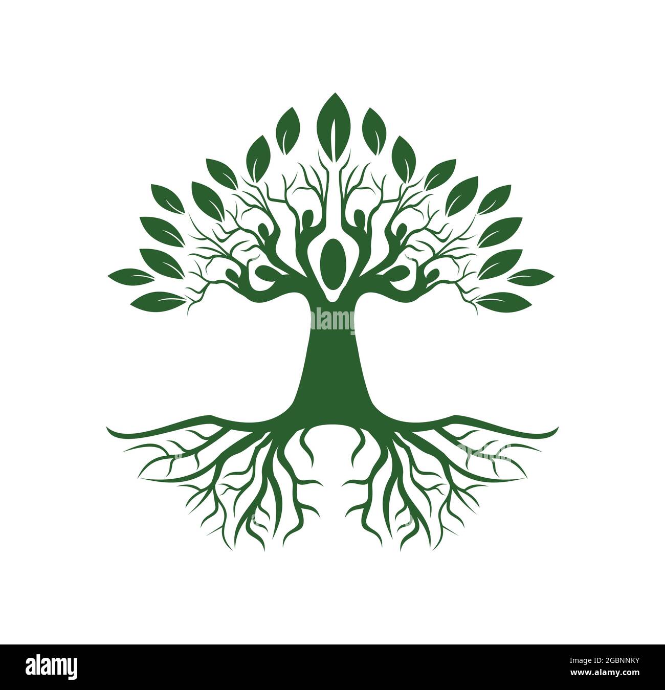 A Vector Illustration of People Tree Vector Sign Stock Vector Image ...