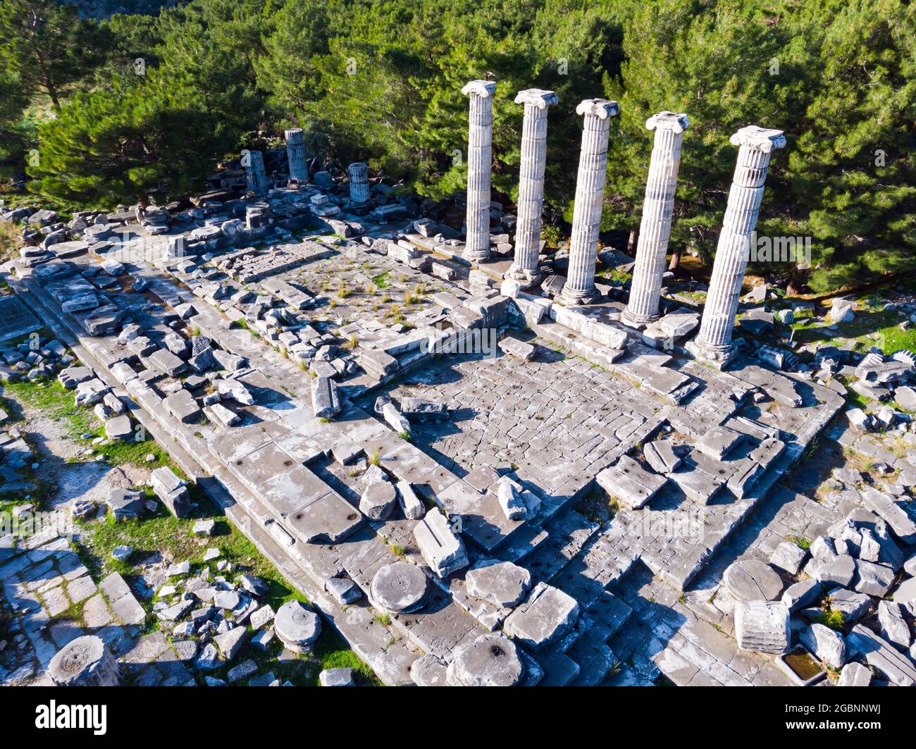 Temple of Athena in Priene Stock Photo - Alamy