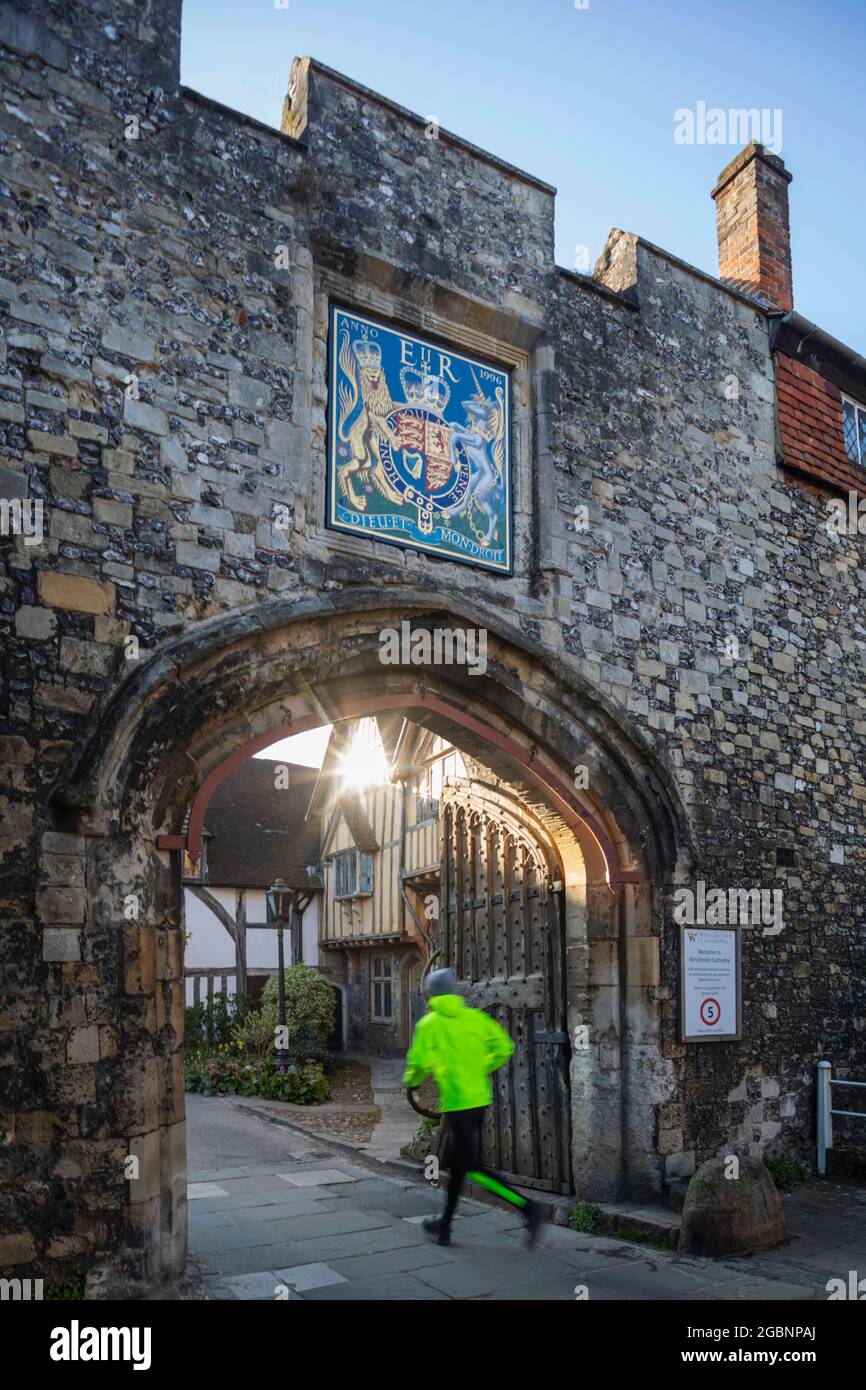 England, Hampshire, Winchester, Winchester Cathedral, 15th century ...