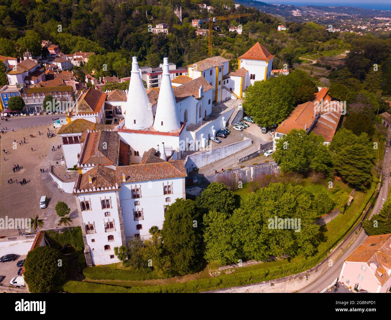 Landscape with Sintra National Palace Stock Photo - Alamy