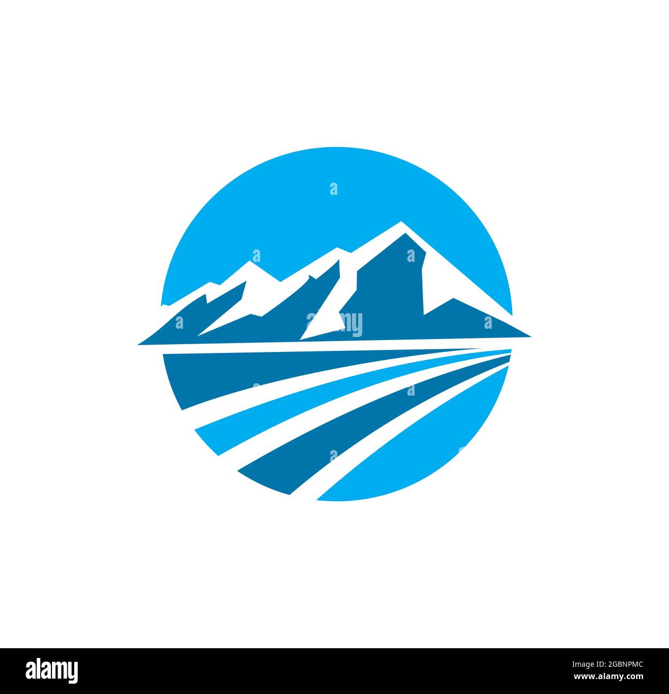 A Vector Illustration of Mountain Logo Vector Sign Stock Vector Image ...