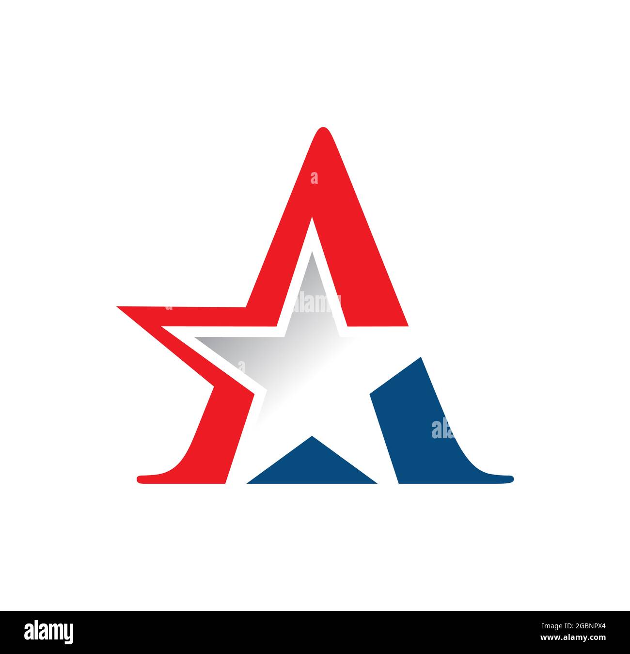 A Vector Illustartion of Star Monogram Initial Letter A Stock Vector ...