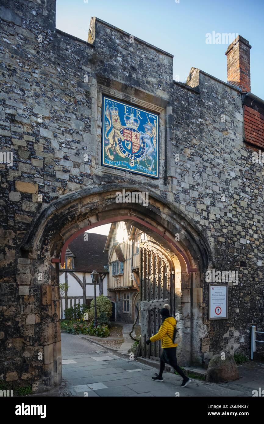 England, Hampshire, Winchester, Winchester Cathedral, 15th century ...