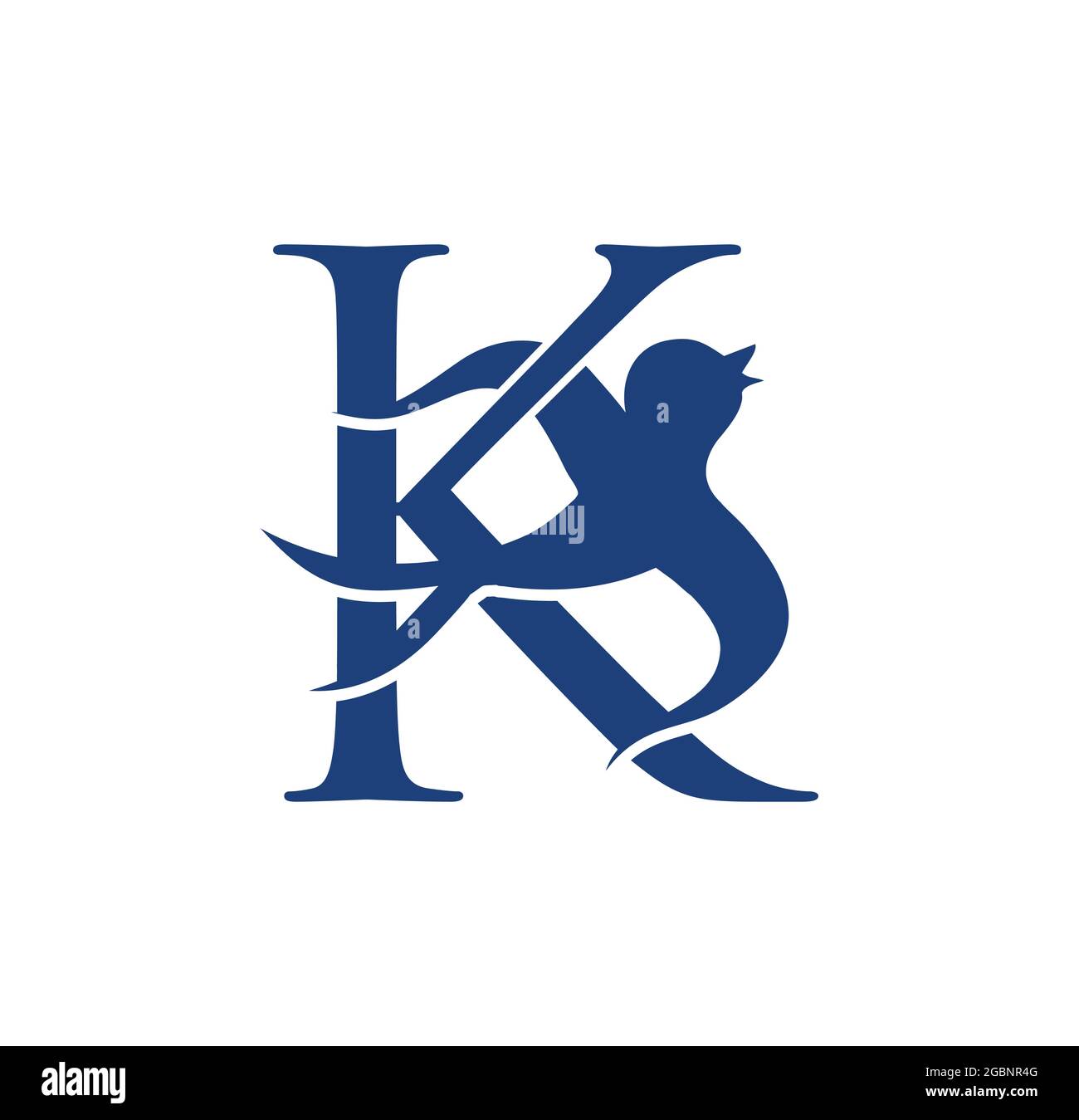 K letter bird logo hi-res stock photography and images - Alamy
