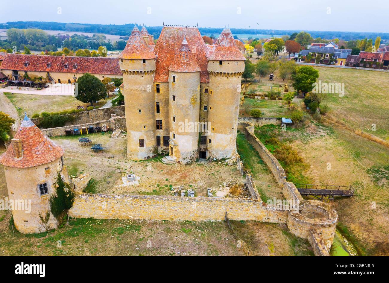 Medieval castle of Sarzay Stock Photo - Alamy