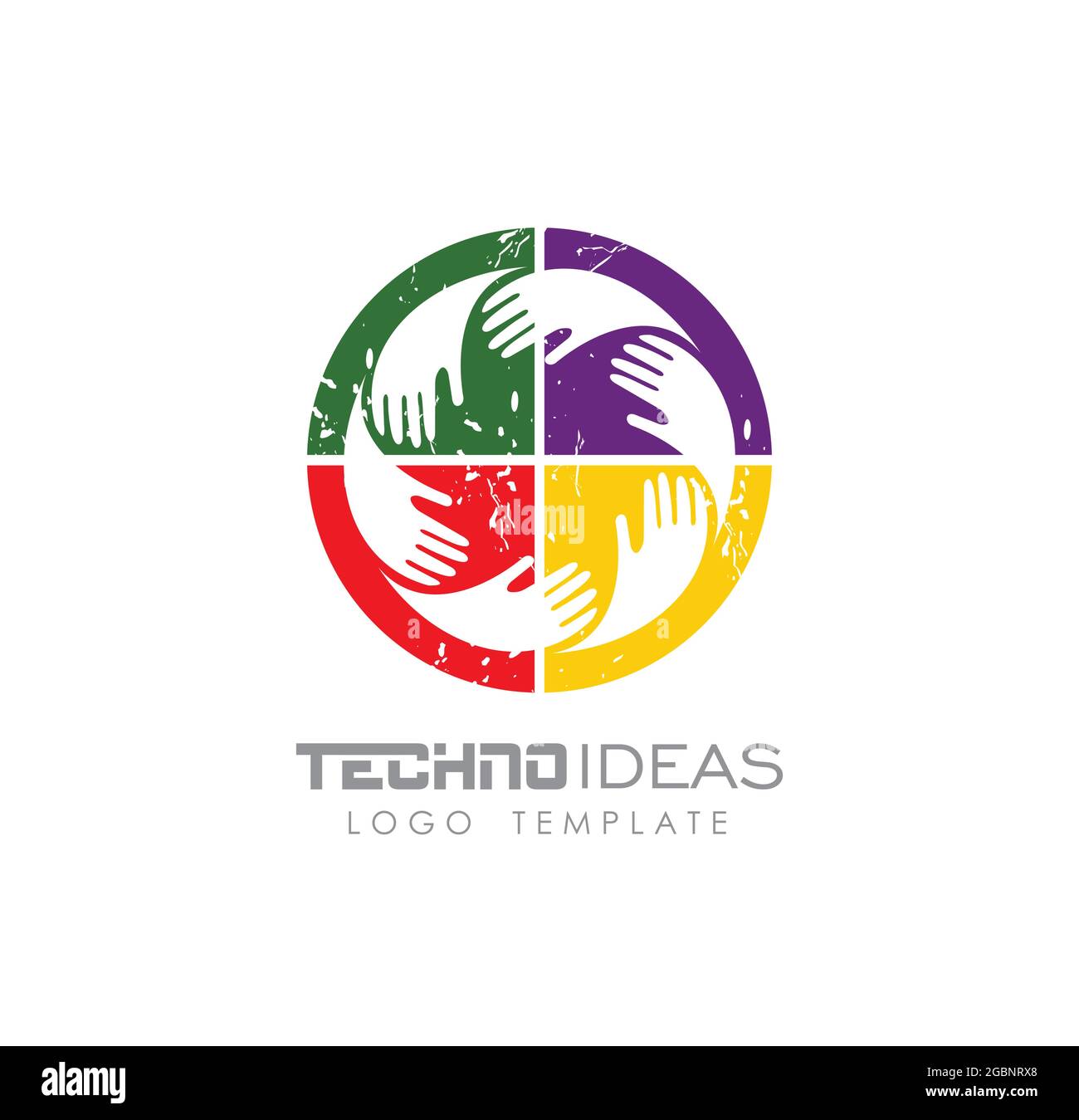 A Vector Illustration of Hand Circle Design Ideas Stock Vector Image ...