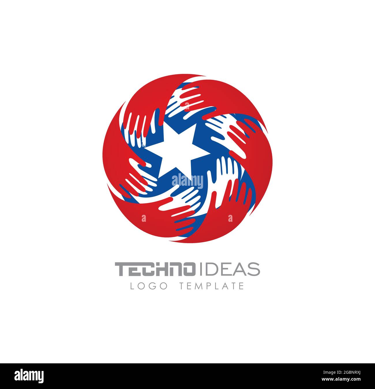 A Vector Illustartion of Hand Circle Design Ideas Stock Vector Image ...