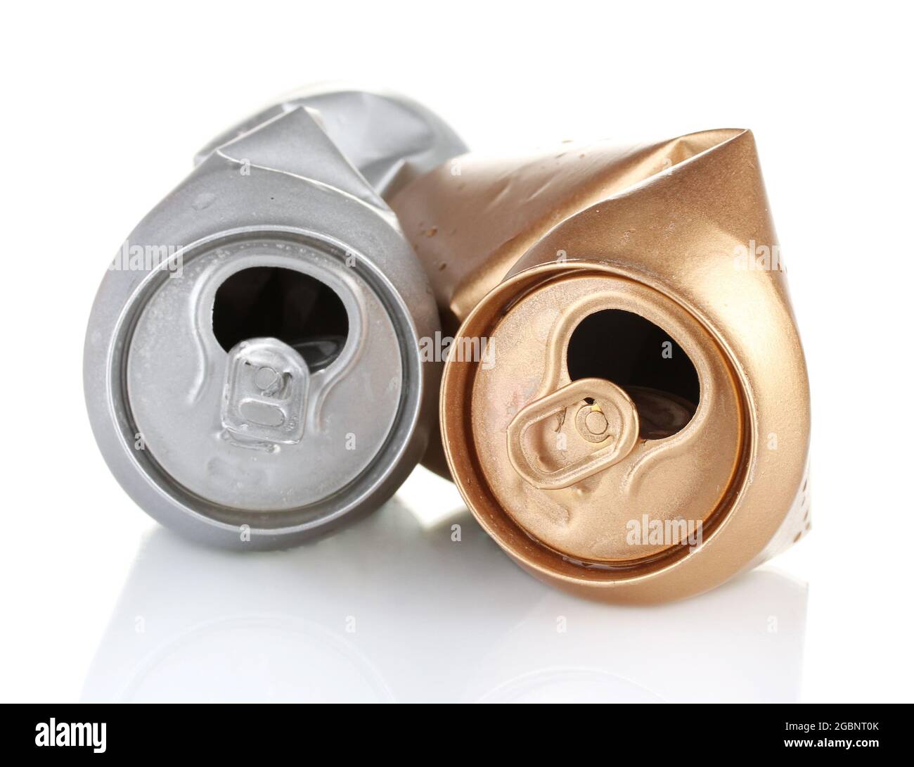 crumpled empty can isolated on white Stock Photo - Alamy