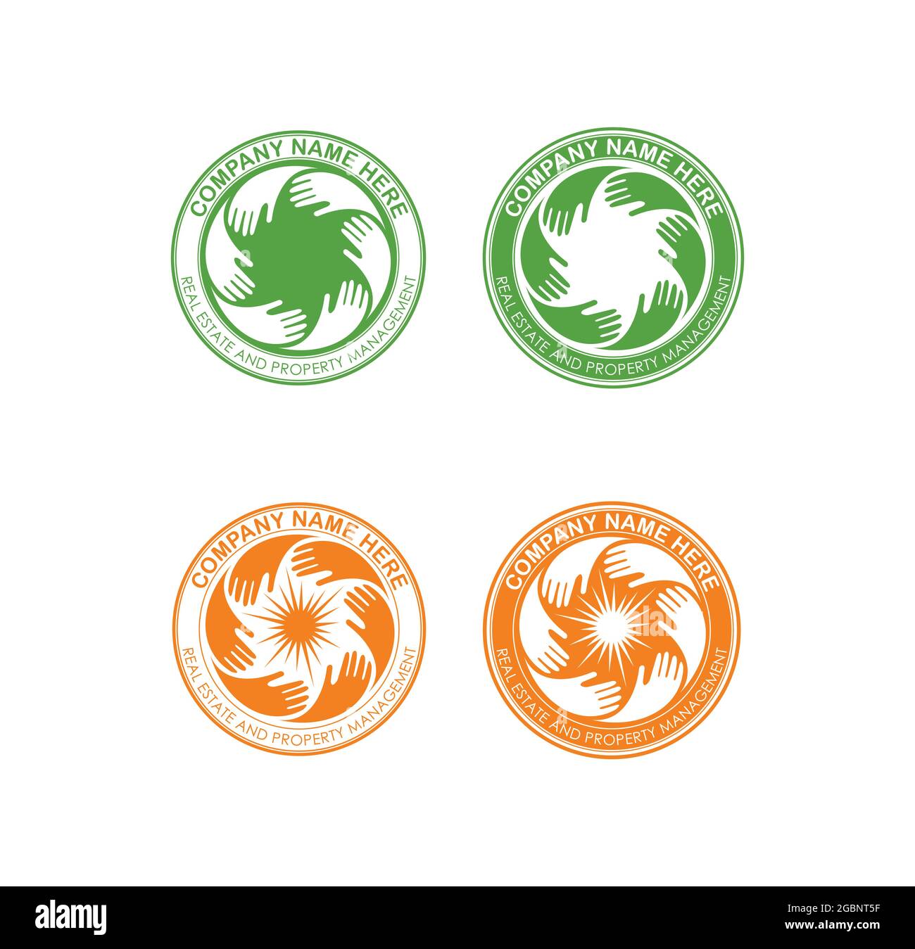 A Vector Illustartion of Hand Circle Design Ideas Stock Vector Image ...