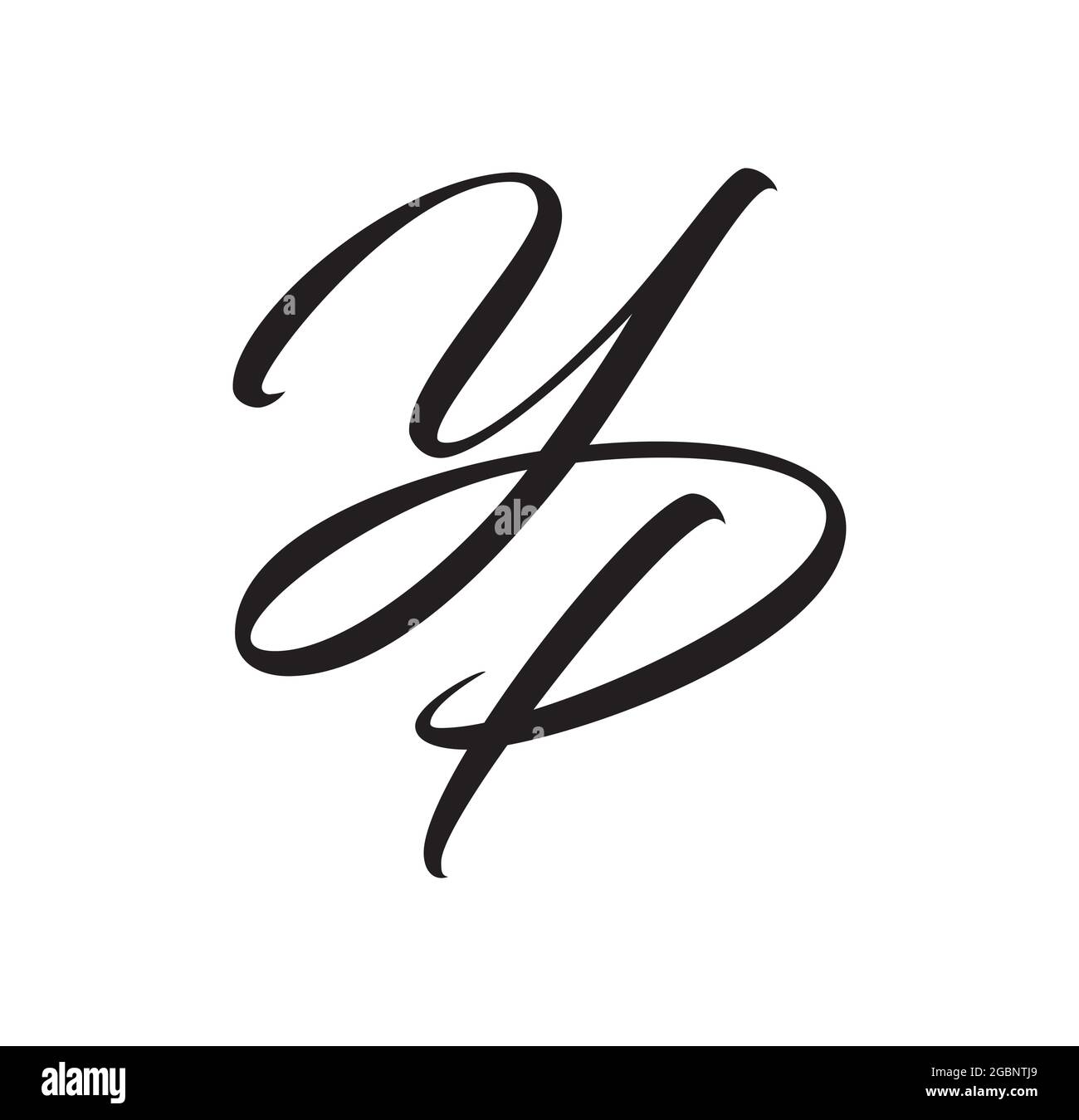 A Vector Illustration of YP Monogram Initial Logo Sign Stock Vector ...