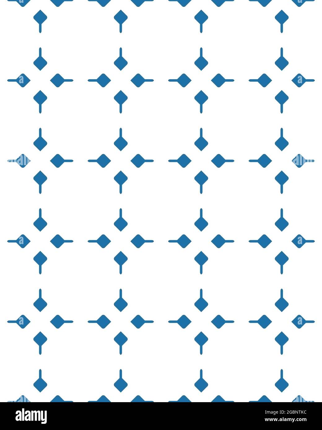 Seamless tile of geometric square blue patterns isolated on white ...