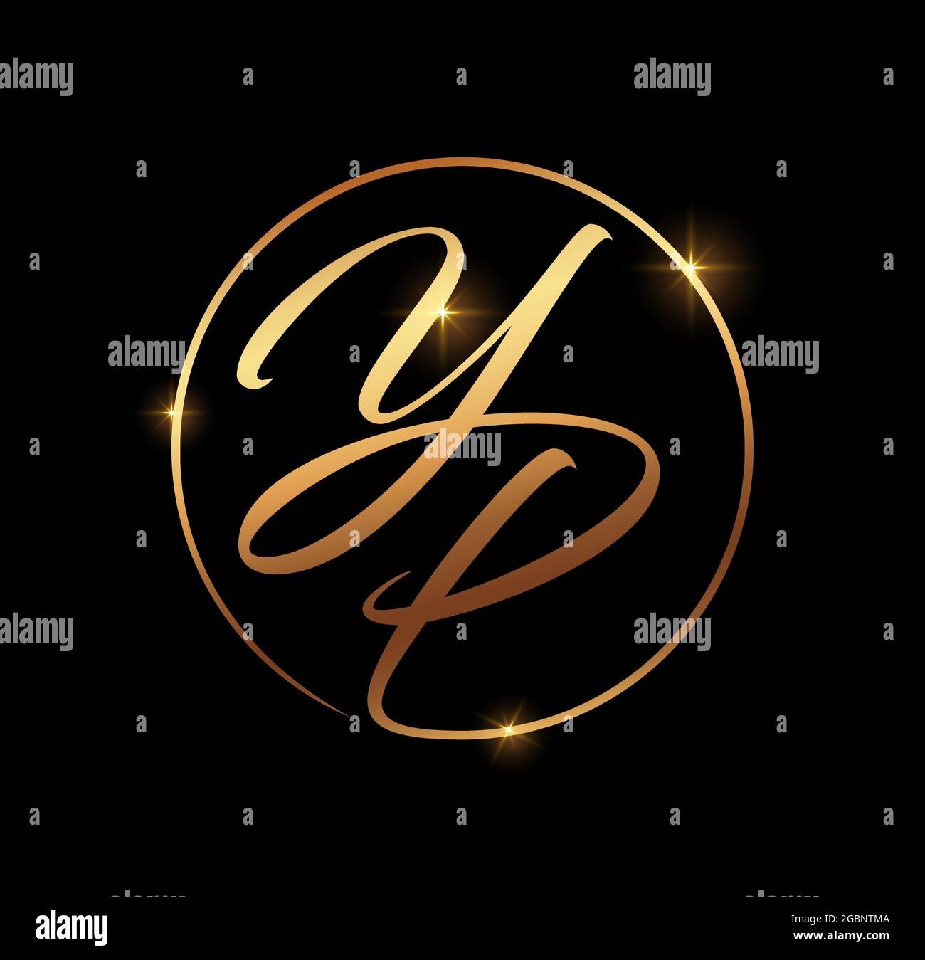 A vector Illustration of YP Monogram Initial Logo Sign Stock Vector ...