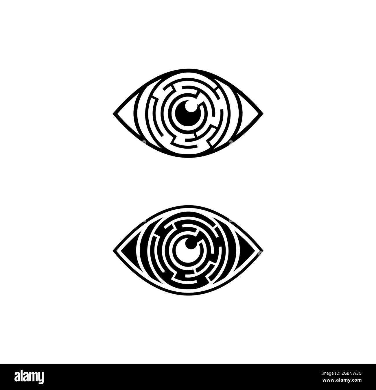 A vector Illustration of Circle Labyrinth Eye Vector Sign Stock Vector ...