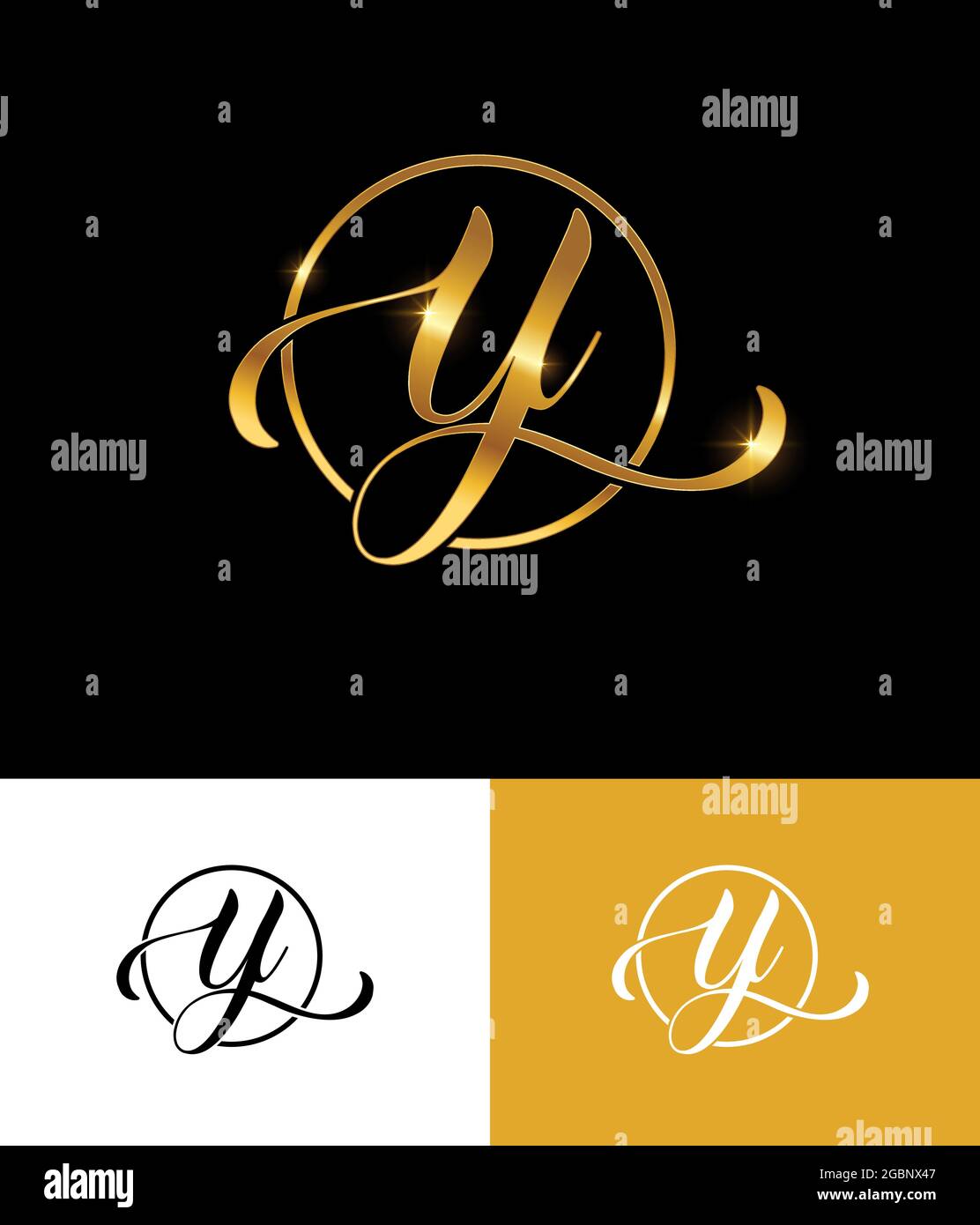Gold alphabet letter golden frame hi-res stock photography and images ...