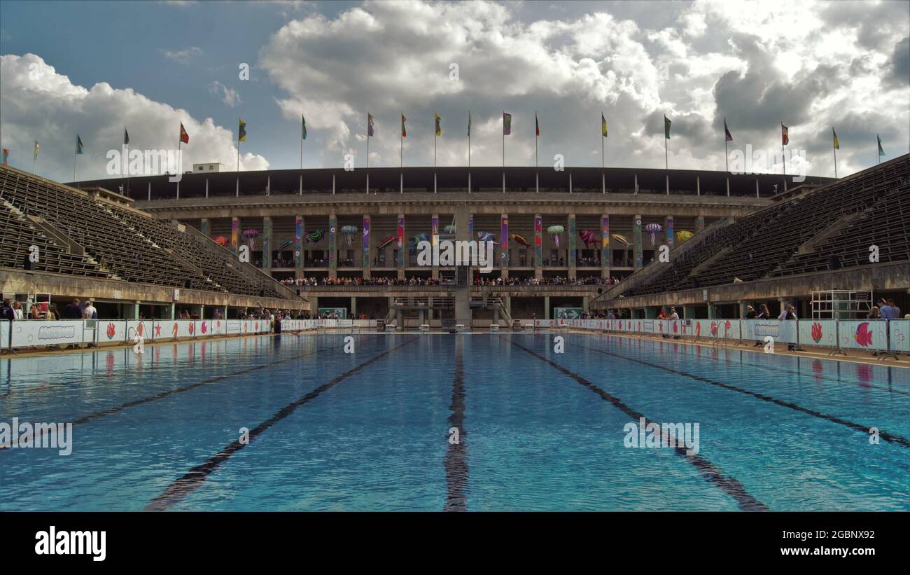 BERLIN, GERMANY - Sep 09, 2019: A picture of the Olympic stadium berlin ...