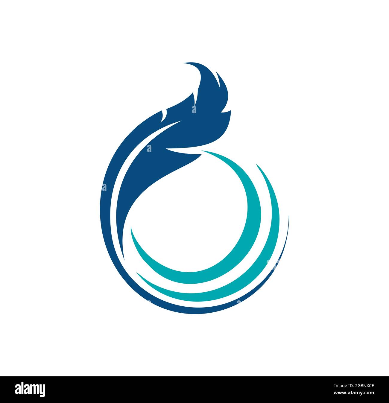 A Vector Illustratyion of Feather Rotation Logo Sign Stock Vector Image ...