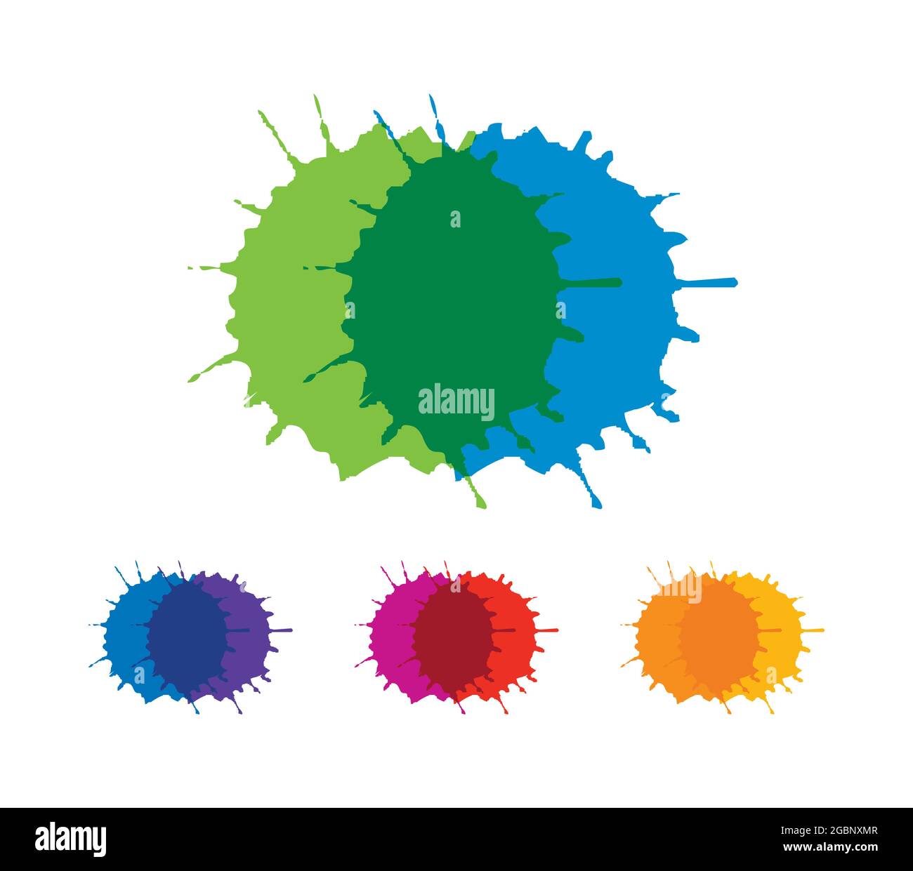 A vector Illustration of Splash Paint Water Vector Sign in multicolor ...