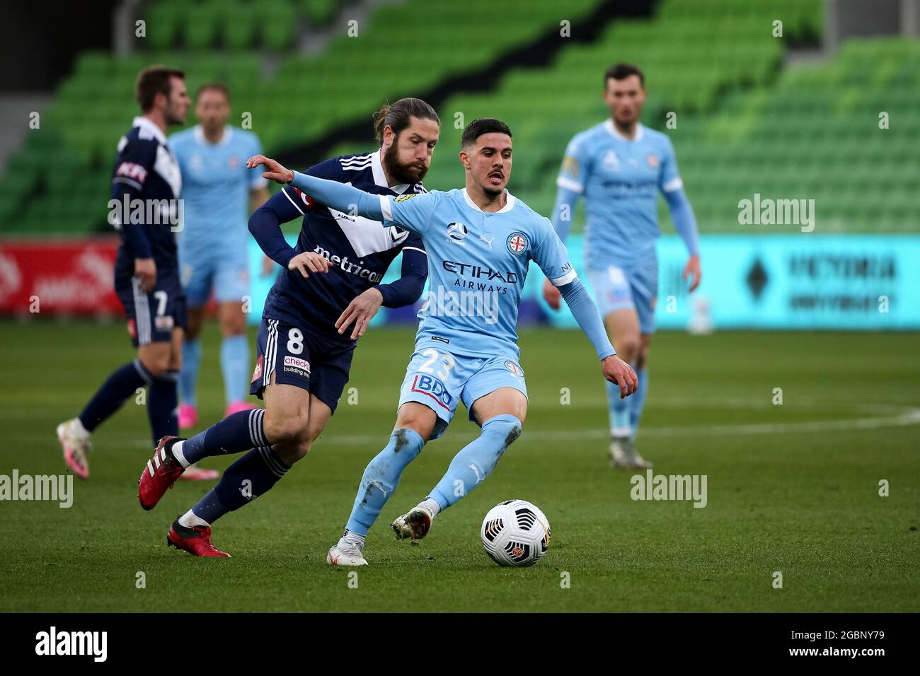 Marco Tilio of Melbourne City controls the ball. Credit: Dave Hewison ...
