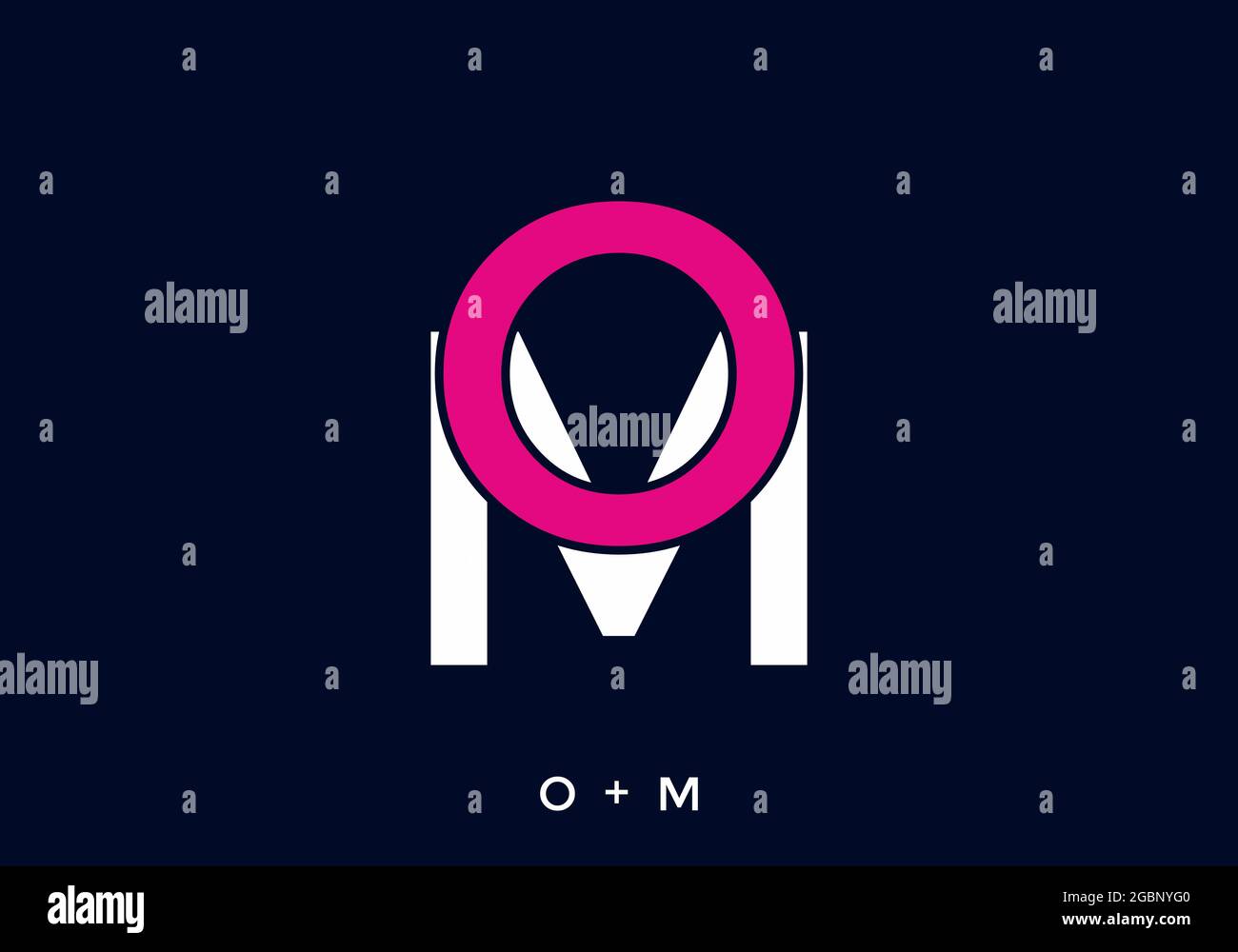 Initial letter om Stock Vector Images - Alamy