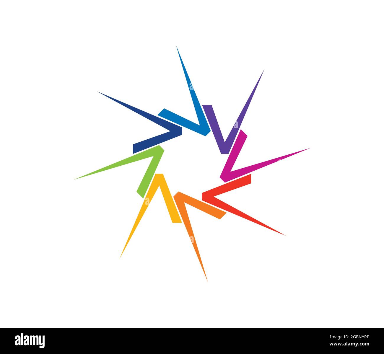 A vector Illustration of Circle Multicolor Check Sign Stock Vector ...