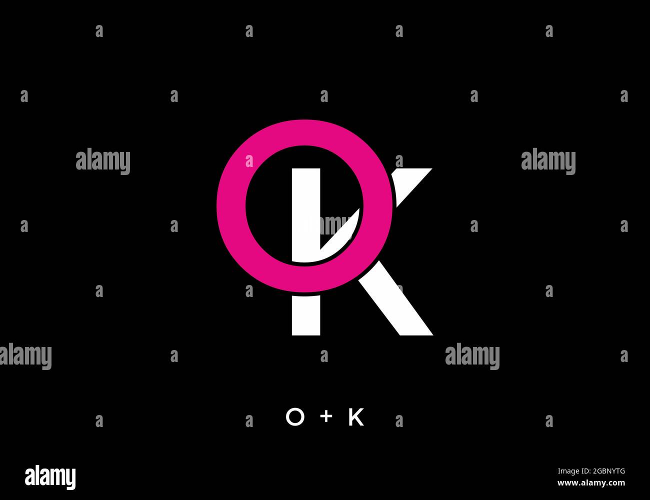 Ok initial Stock Vector Images - Alamy
