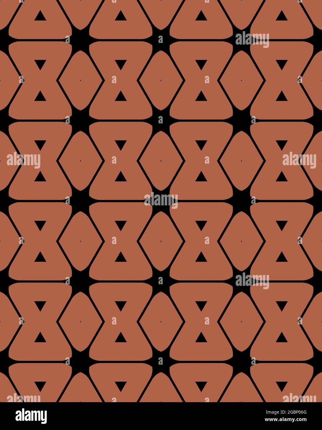 Seamless tile of geometric patterns in brown and black colors Stock ...