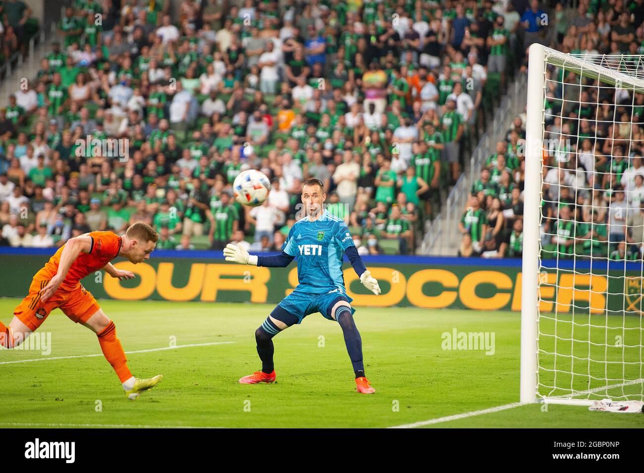 August 04, 2021: Austin FC Brad Stuver Goalkeeper (41) in action during ...