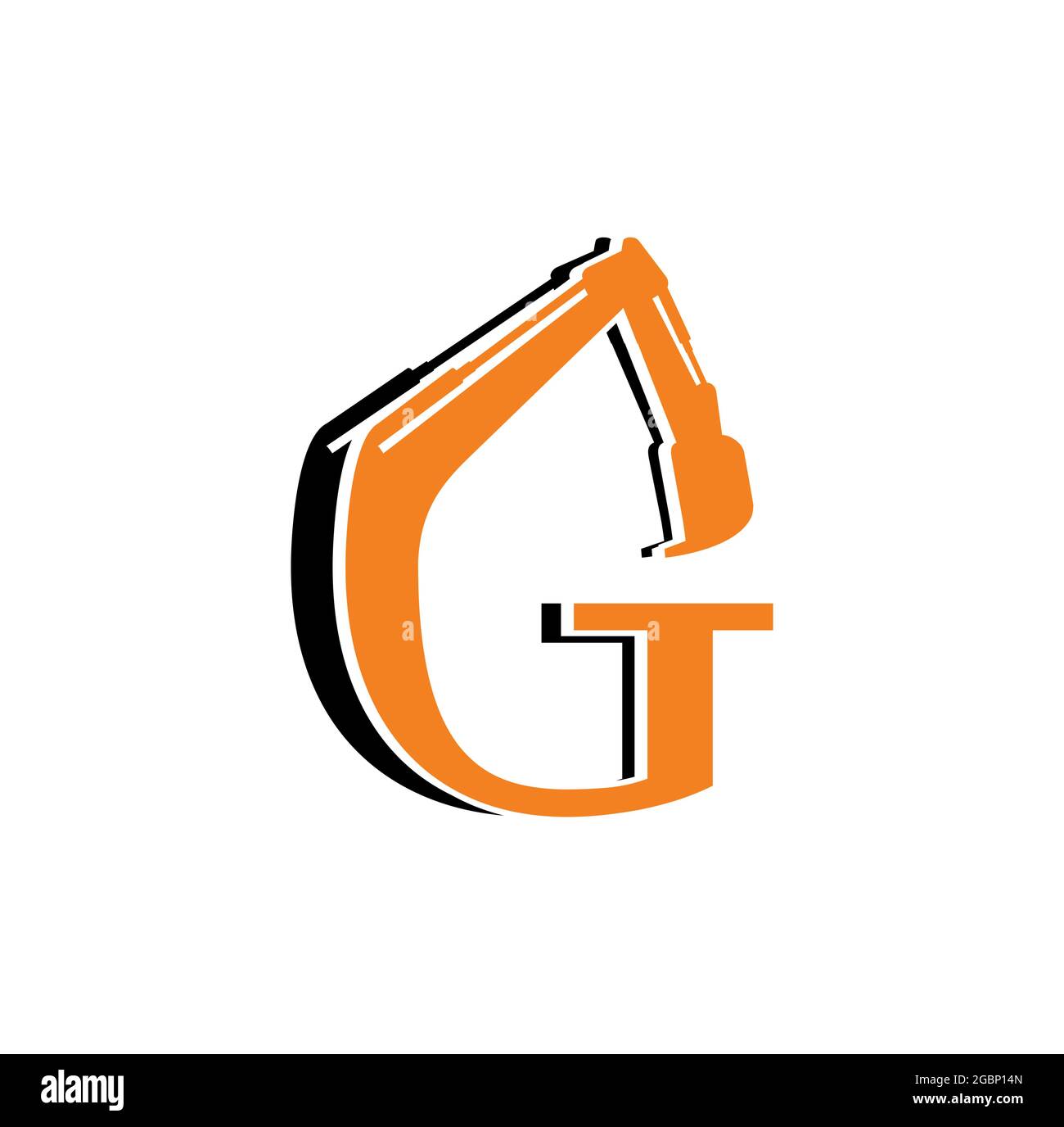 A Vector Illustration of Construction Monogram Logo Initial Letter G ...