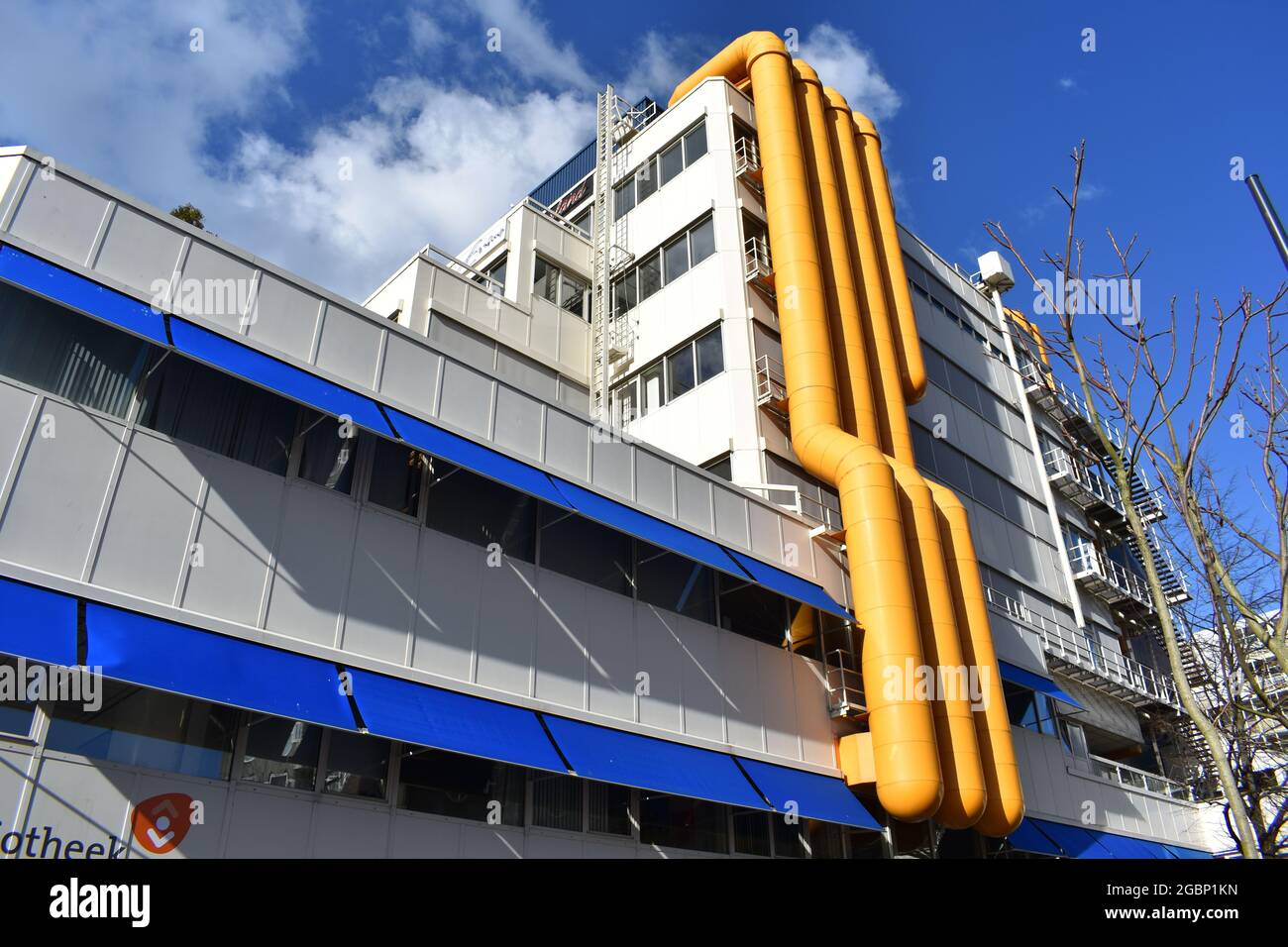 ROTTERDAM, NETHERLANDS - Mar 29, 2019: A view of renowned architecture ...
