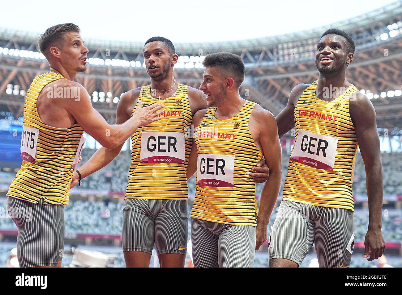 Tokio, Japan. 05th Aug, 2021. Athletics: Olympics, men, 4 x 100 m ...