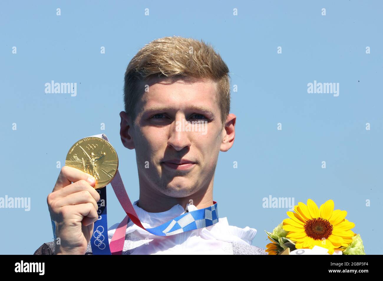WELLBROCK Florian (GER) celebrates with the gold medal, AUGUST 5th ...